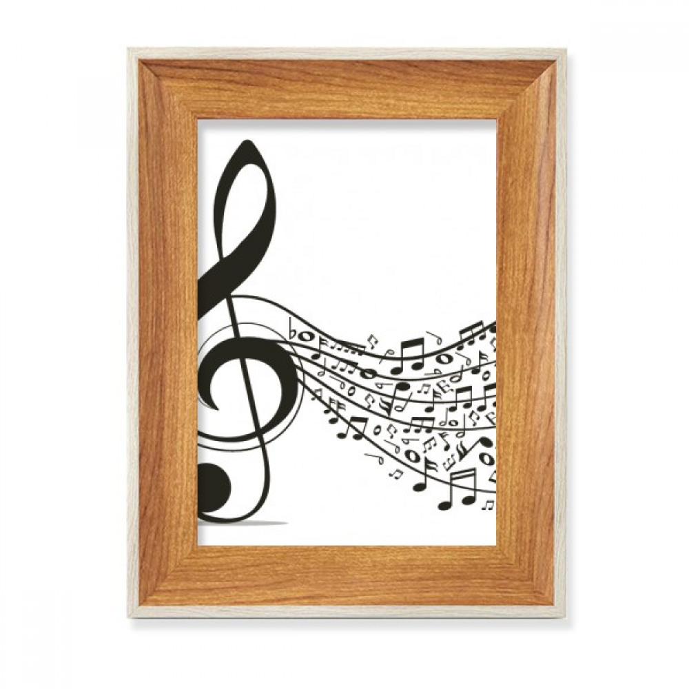 Flappg Music Notes Treble Clef Desktop Wooden Photo Frame Display ...