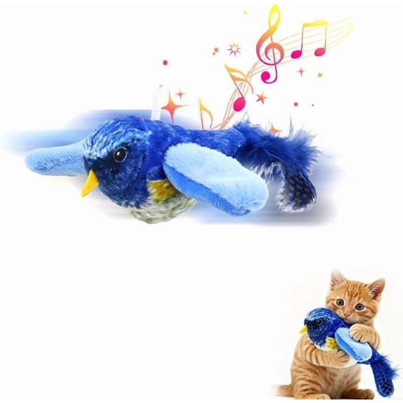 Flapping Bird Cat Toy 2025 with Chirping Sound for Indoor Cats ...