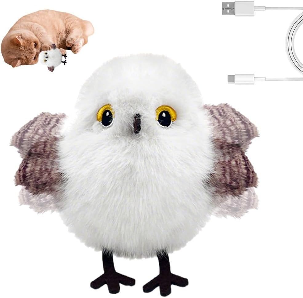 Flapping Bird Cat Toy, 2026 Upgraded Interactive Flying Chirping Bird ...