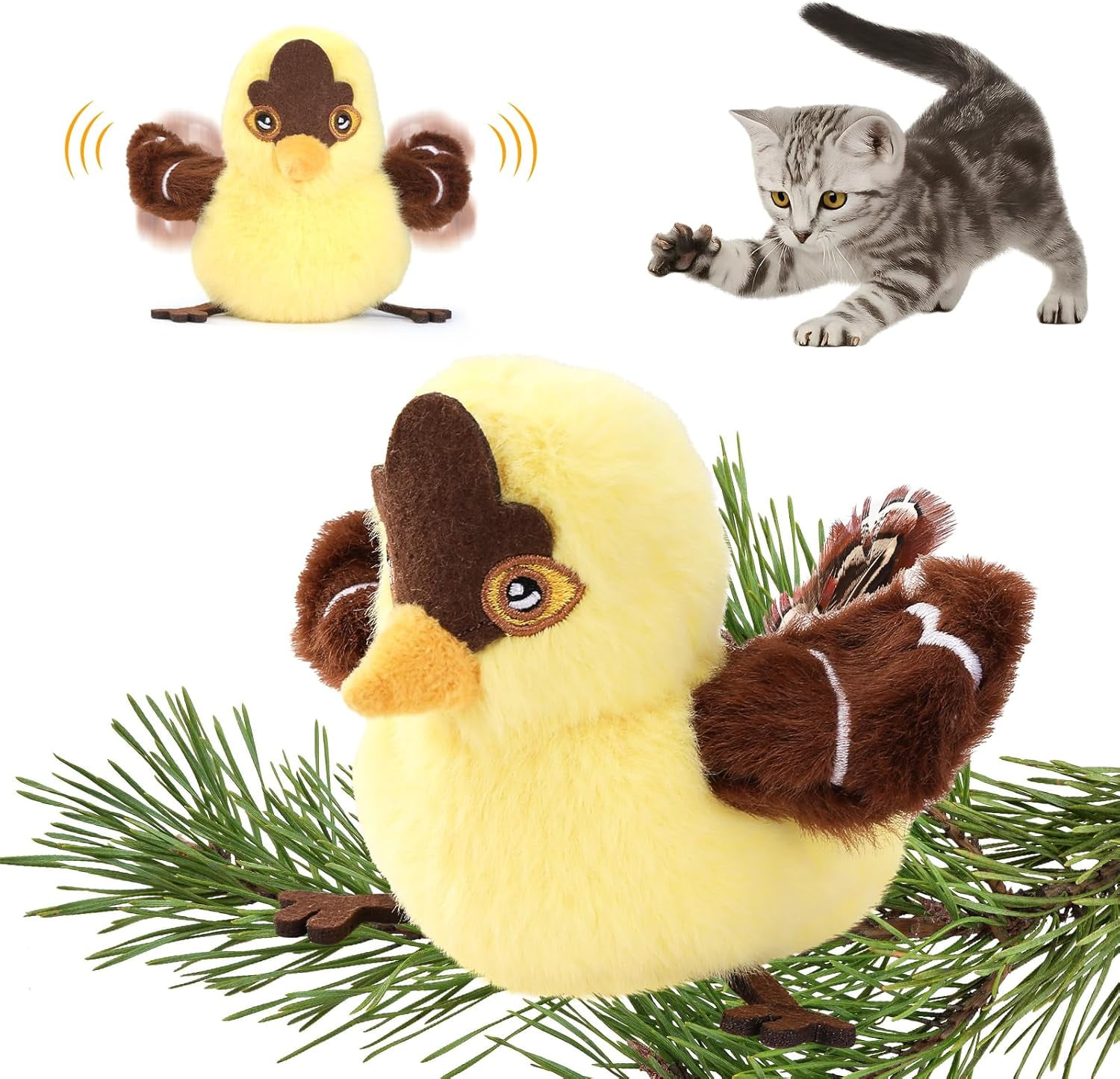 Flapping Bird (No Flying), Touch-Activated Interactive with Lifelike ...