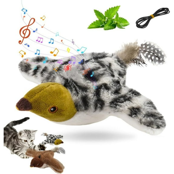 Flappy Bird Cat Toy, Interactive Flapping Chirping Wings (No Flying ...