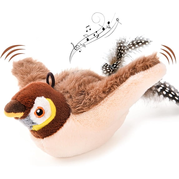 Flappy Bird Cat Toy, Simulated Chirping Bird Cat Toy Flapping Wings ...