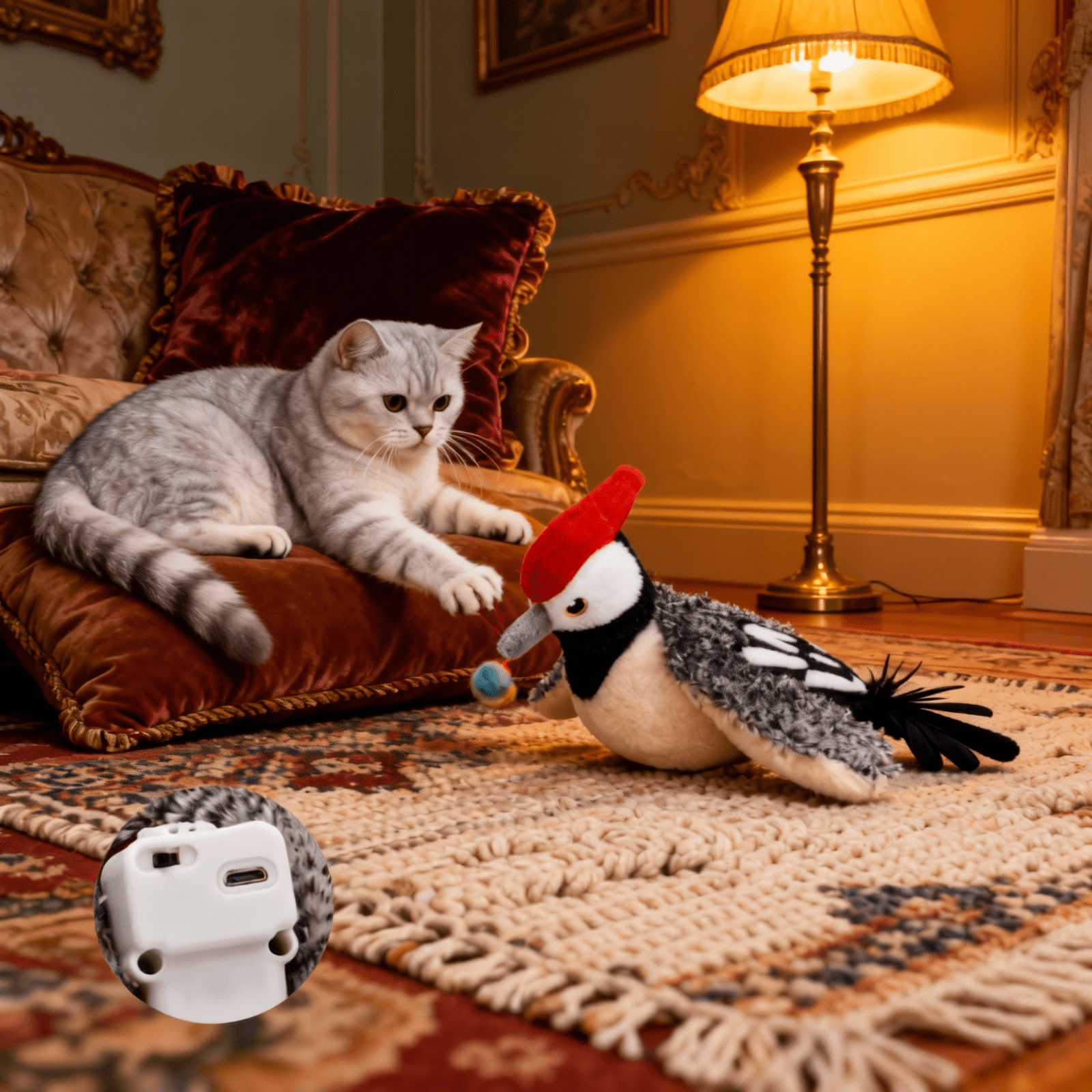 Flappy Bird Cat Toy, Toys Simulated Sounds, Realistic Flapping Chirping ...