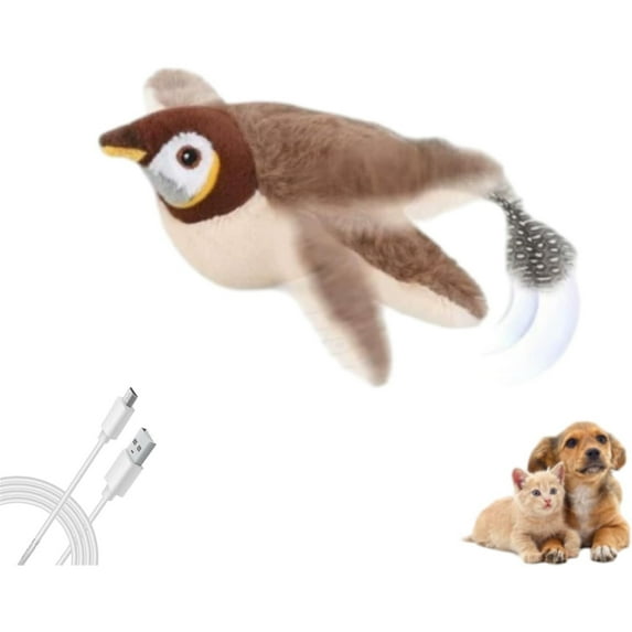 Flappy Bird Toy for Cats, Interactive Chirping Flying Bird Cat Toy ...