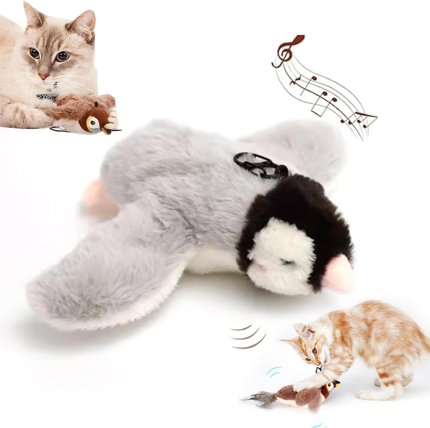 Flappy, Flappy Interactive Cat Toy, FlappyBird, Chirping Bird Cat Toy ...