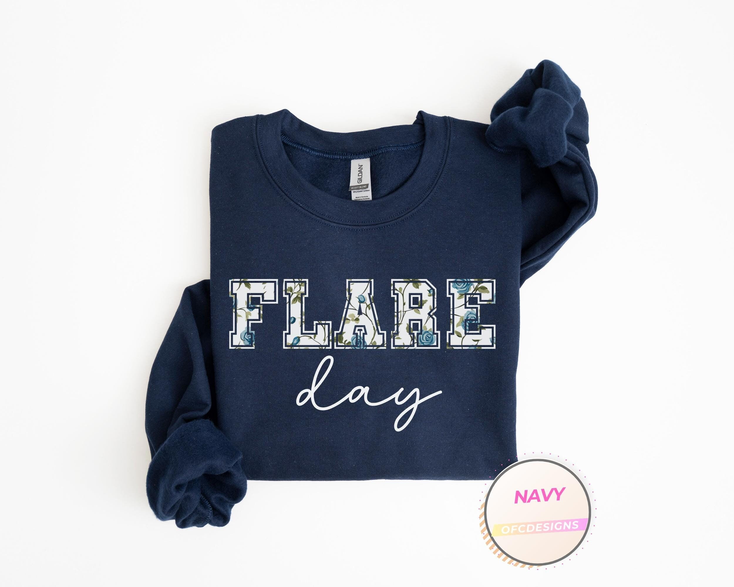 Flare Day Crewneck Sweatshirt, Floral Chronic Illness Shirt, Invisible ...