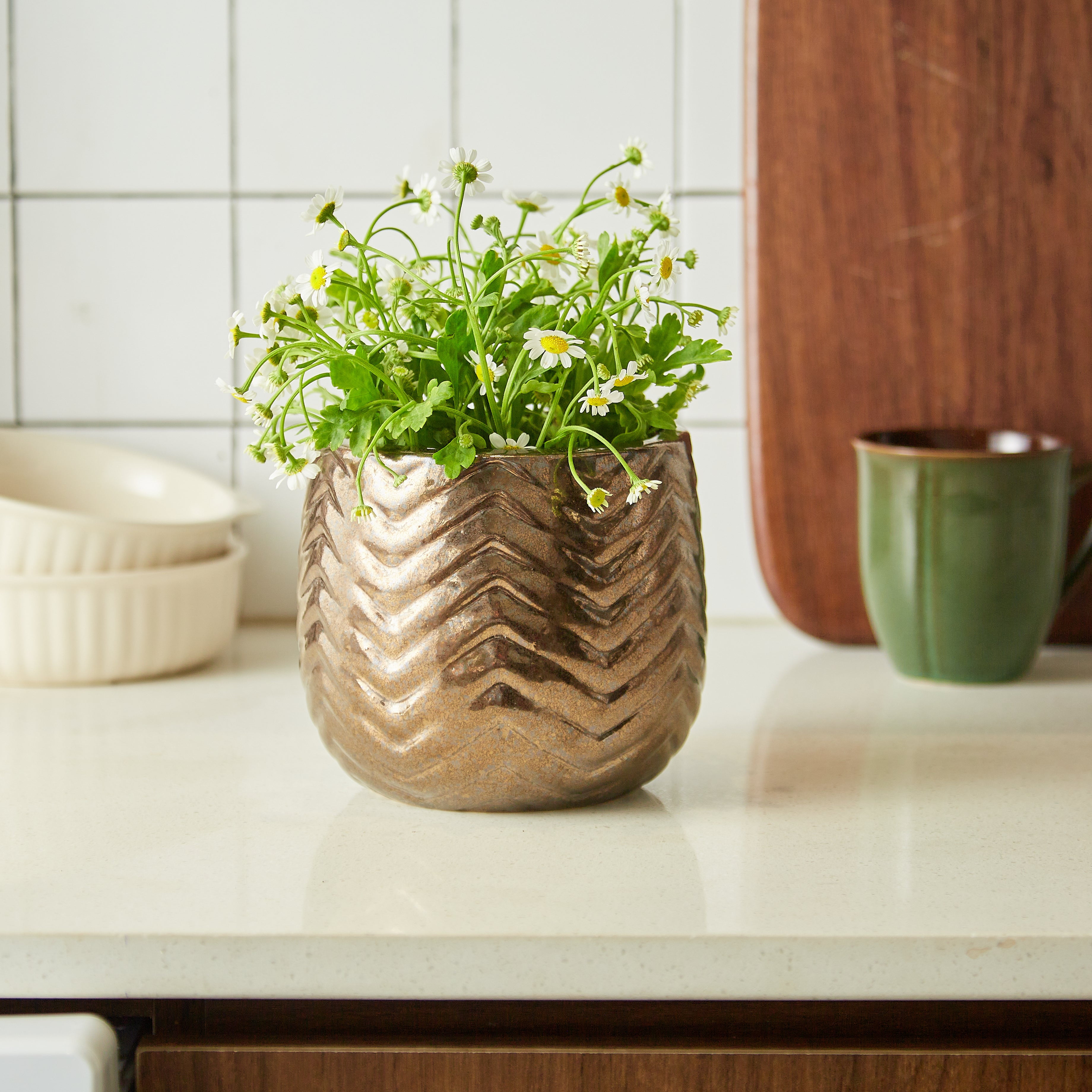 Flare Indoor Ceramic Pot - Small Ceramic Planter, Handmade Ceramic Pot ...