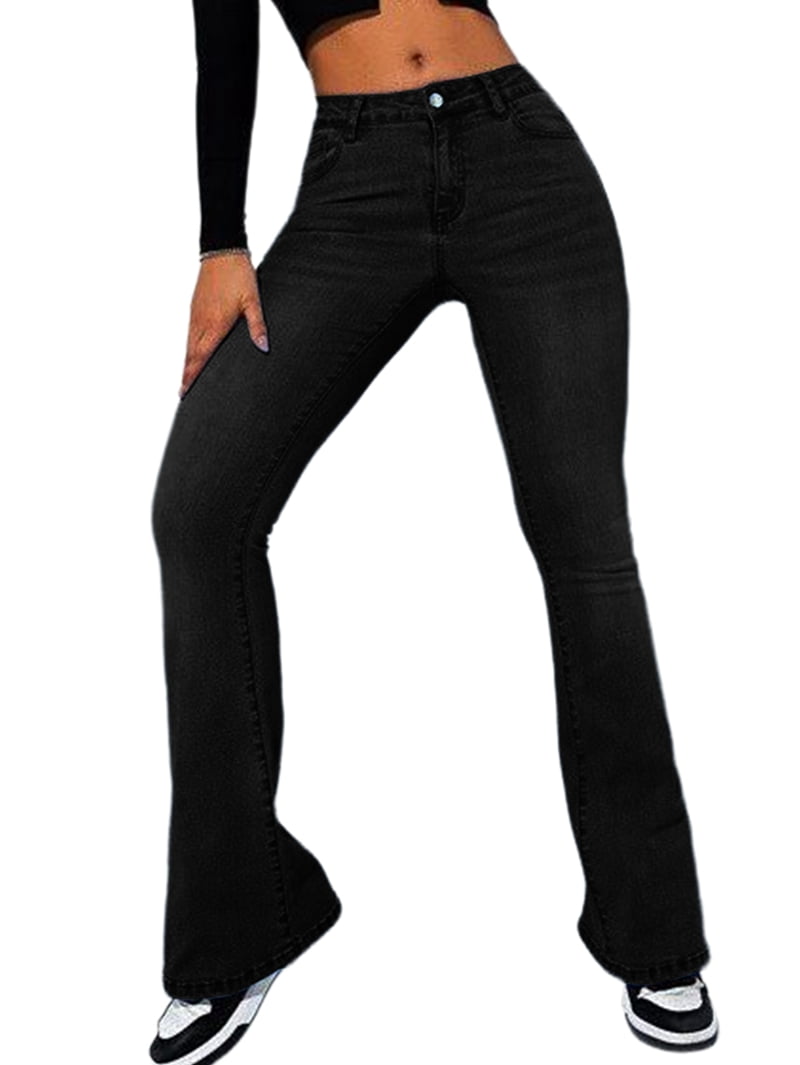 Flare Jeans for Women Women'S Bootcut Bell Bottom Jeans High Waisted ...
