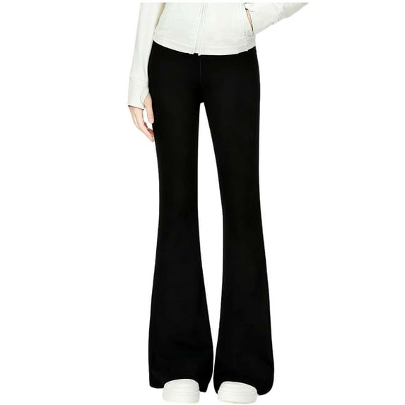 Flare Leggings Girls Casual Althetic Yoga Pants Cute High Waisted ...