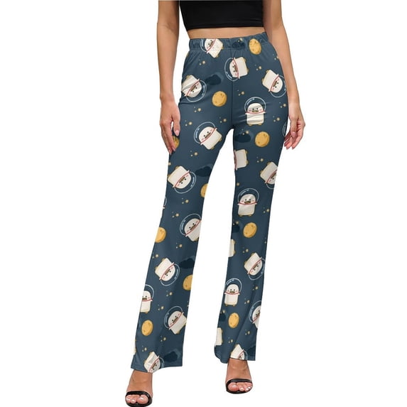 Flare Leggings for Women - Duck In The Space Leggings Womens Pants High ...