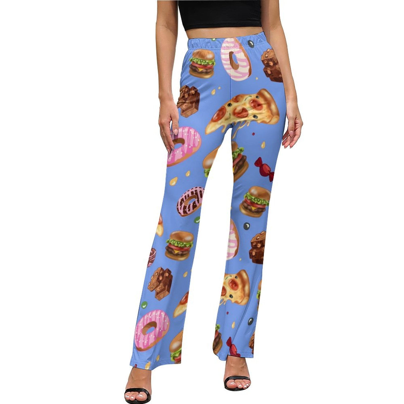 Flare Leggings for Women - Fastfoods Leggings Womens Pants High Waisted ...