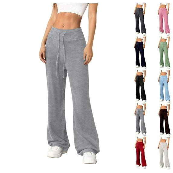 Flare Leggings for Women Drawstring High Waisted Flared Yoga Pants Soft ...