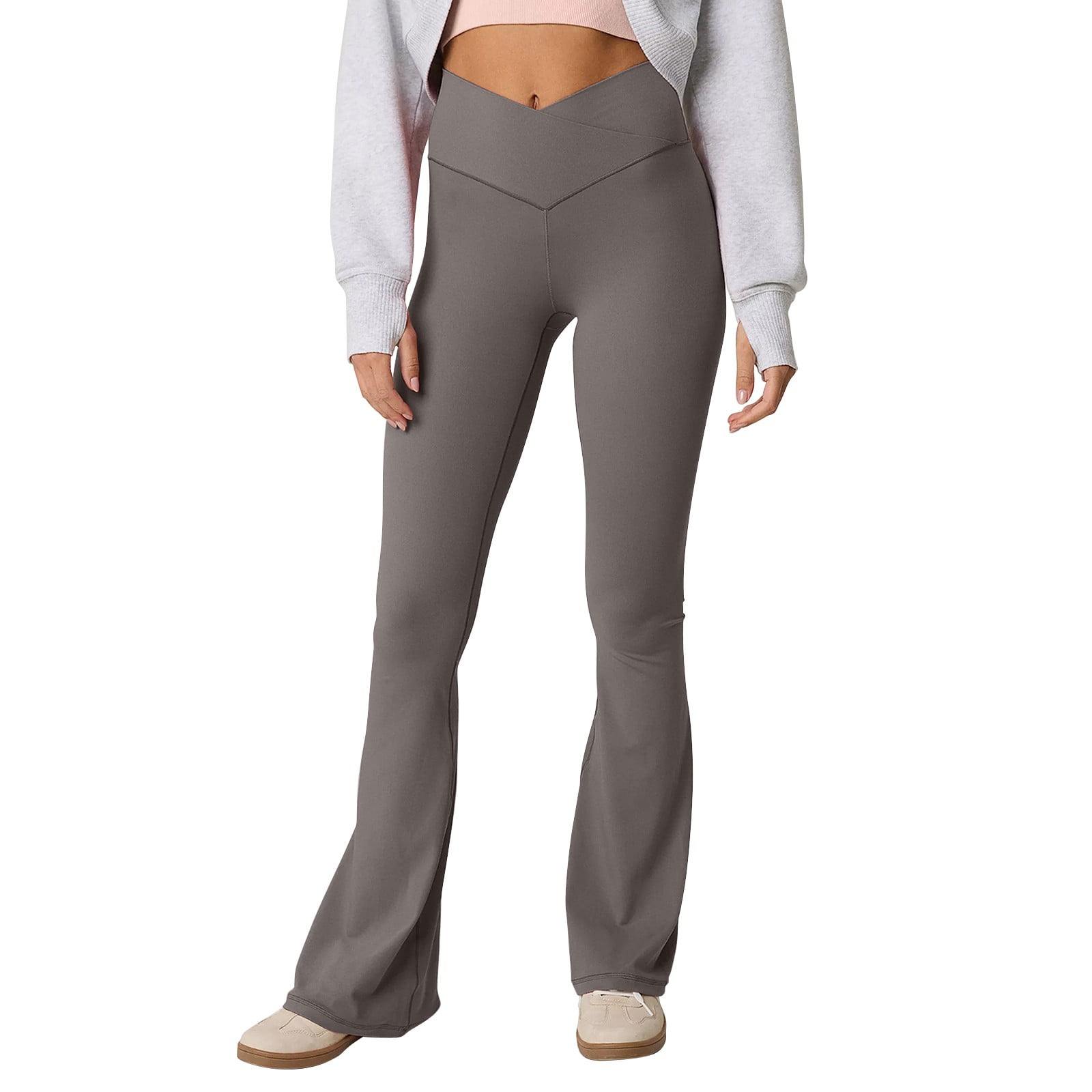 Flare Leggings for Women Stretchy Soft Tummy Control Gym Workout Yoga ...