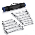 Flare Nut Wrench Set Metric and SAE 12-Piece Inch1/4 to 7/8" & 6-21mm ...