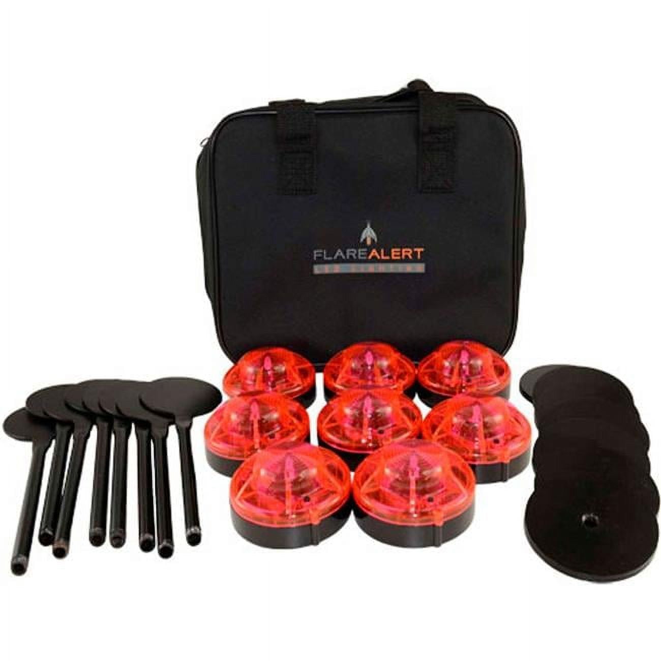 FlareAlert Pro Battery Powered LED Emergency 8 Beacon Kit, Red ...