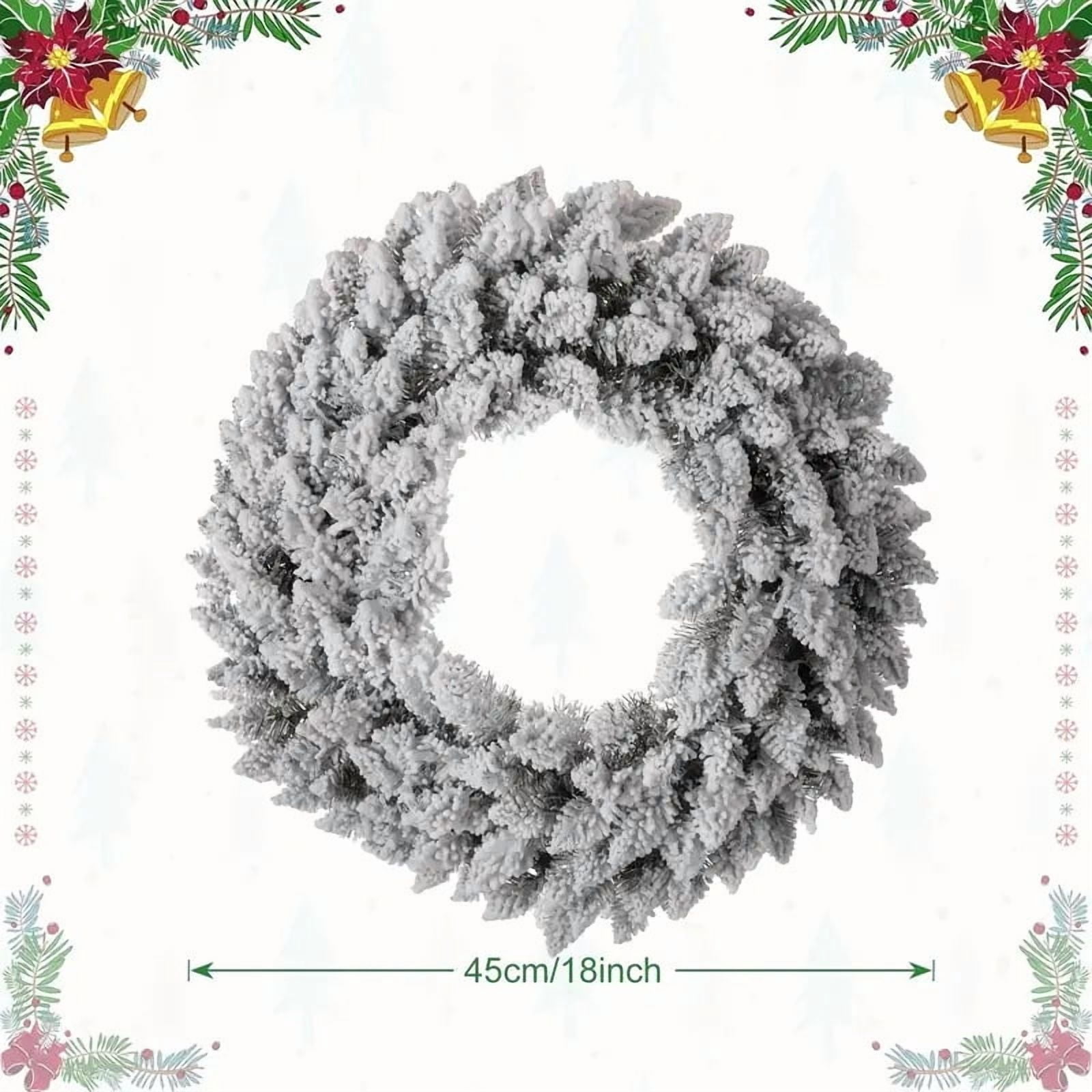 FlareFable 1.5FT Norfolk Christmas Garlands, Artificial White Snow ...