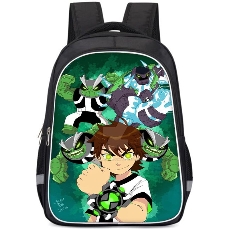 FlareFable 13.52" Anime Ben 10 Student Backpack, Popular Anime Ben 10 ...