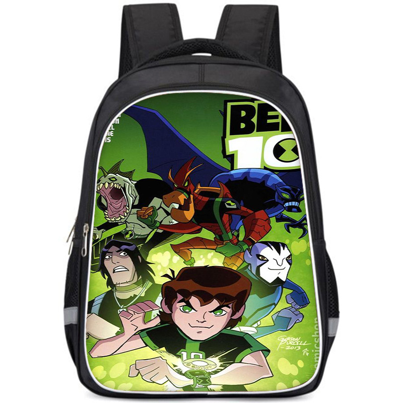 FlareFable 15.35" Anime Ben 10 Student Backpack, Popular Anime Ben 10 ...