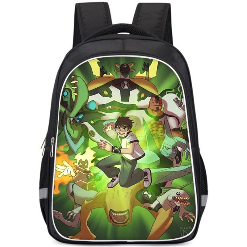 FlareFable 15.35" Anime Ben 10 Student Backpack, Popular Anime Ben 10 ...