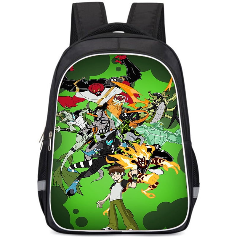 FlareFable 15.35" Anime Ben 10 Student Backpack, Popular Anime Ben 10 ...