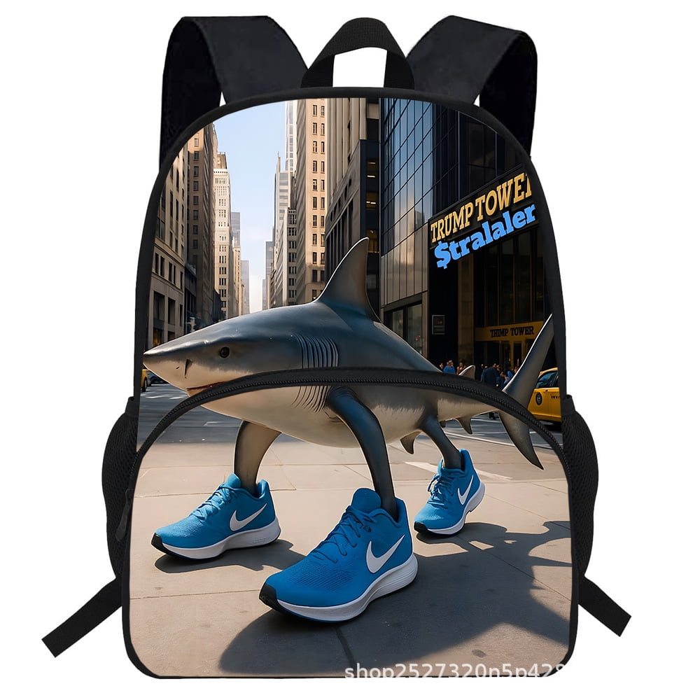 FlareFable 15.4" Italian Brainrot Design Cartoon Student Backpack ...