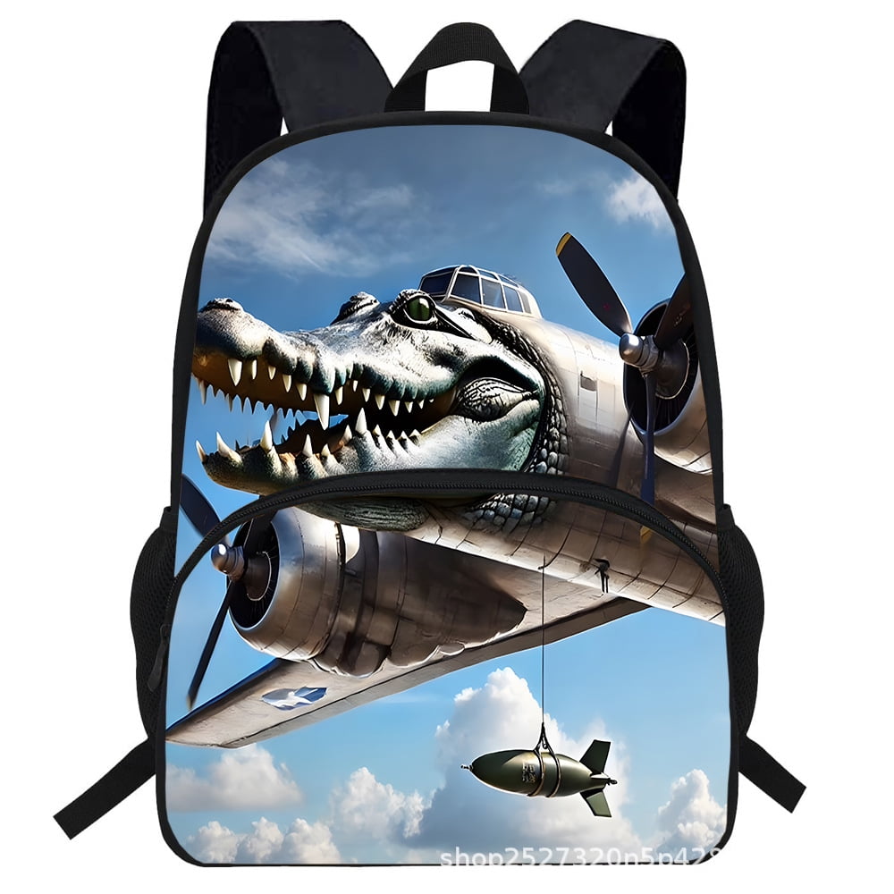 FlareFable 15.4" Italian Brainrot Design Cartoon Student Backpack ...