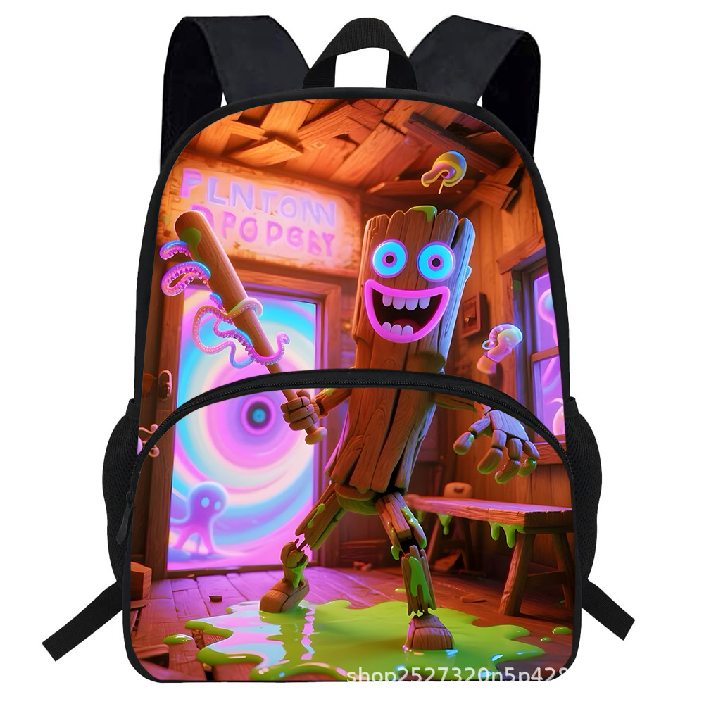FlareFable 15.4" Italian Brainrot Design Cartoon Student Backpack ...