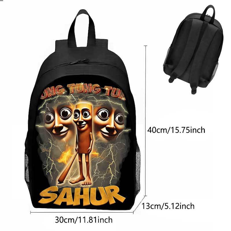 FlareFable 15.75" Italian Brainrot Student Backpack, Novelty Italian ...