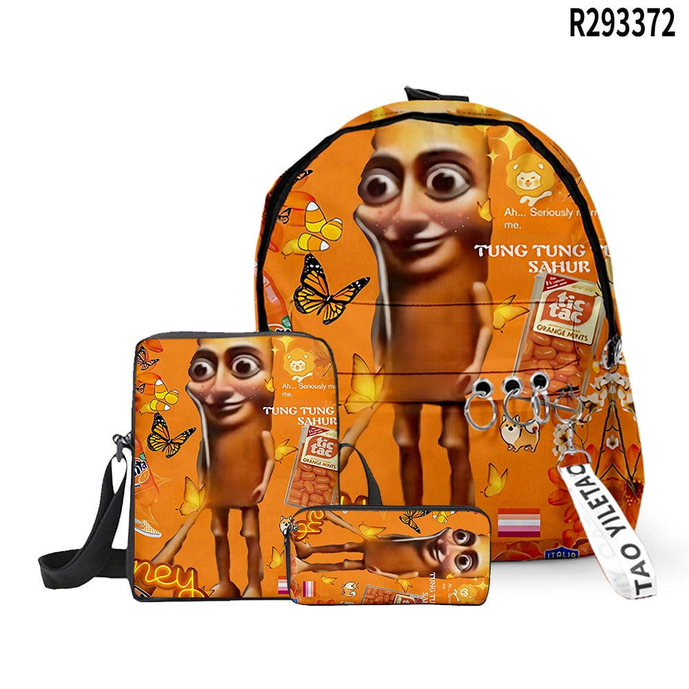 FlareFable 15.75" Italian Brainrot Theme Backpack Set, Versatile 3Pcs ...