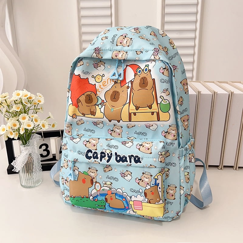 FlareFable 16.54" Cartoon Capybara Student Backpack, Capybara Back to ...