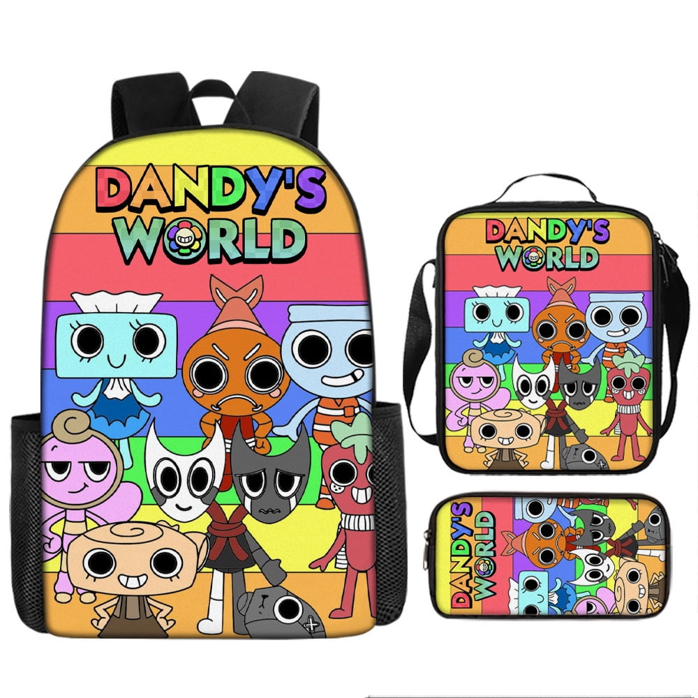 FlareFable 16.54" Dandy‘s World Theme Backpack Set, Versatile 3Pcs ...