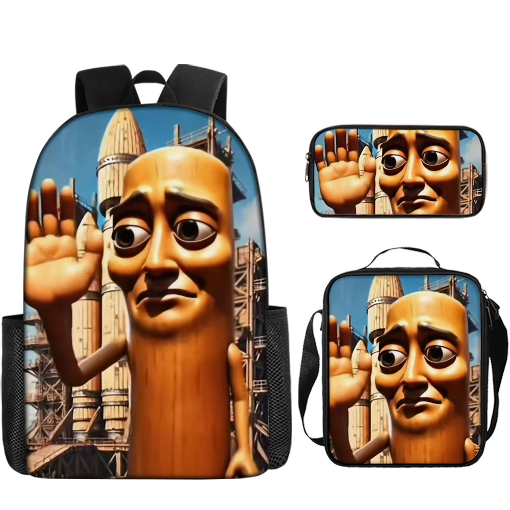 FlareFable 16.54" Italian Brainrot Design Cartoon Student Backpack ...