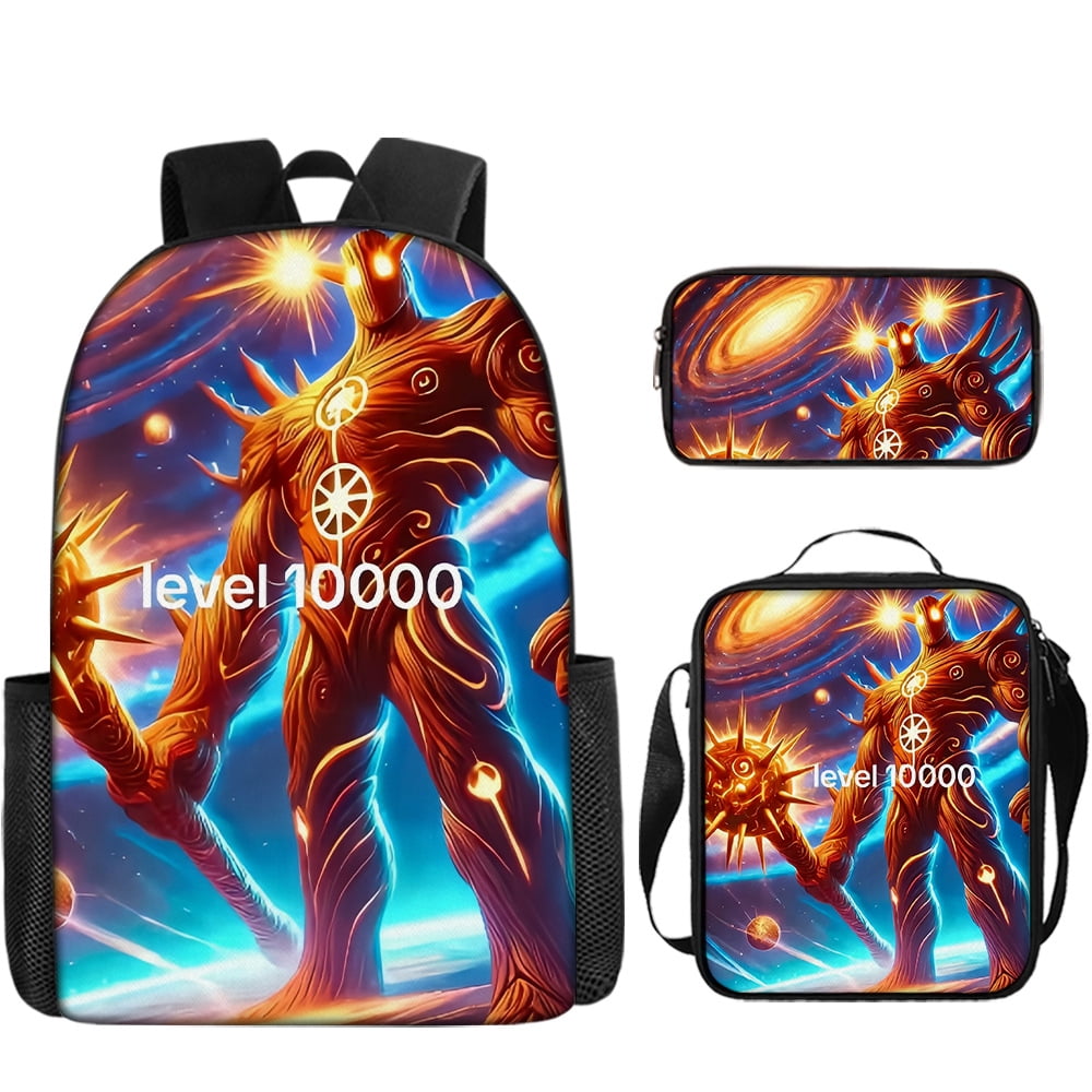 FlareFable 16.54" Italian Brainrot Design Cartoon Student Backpack Set ...