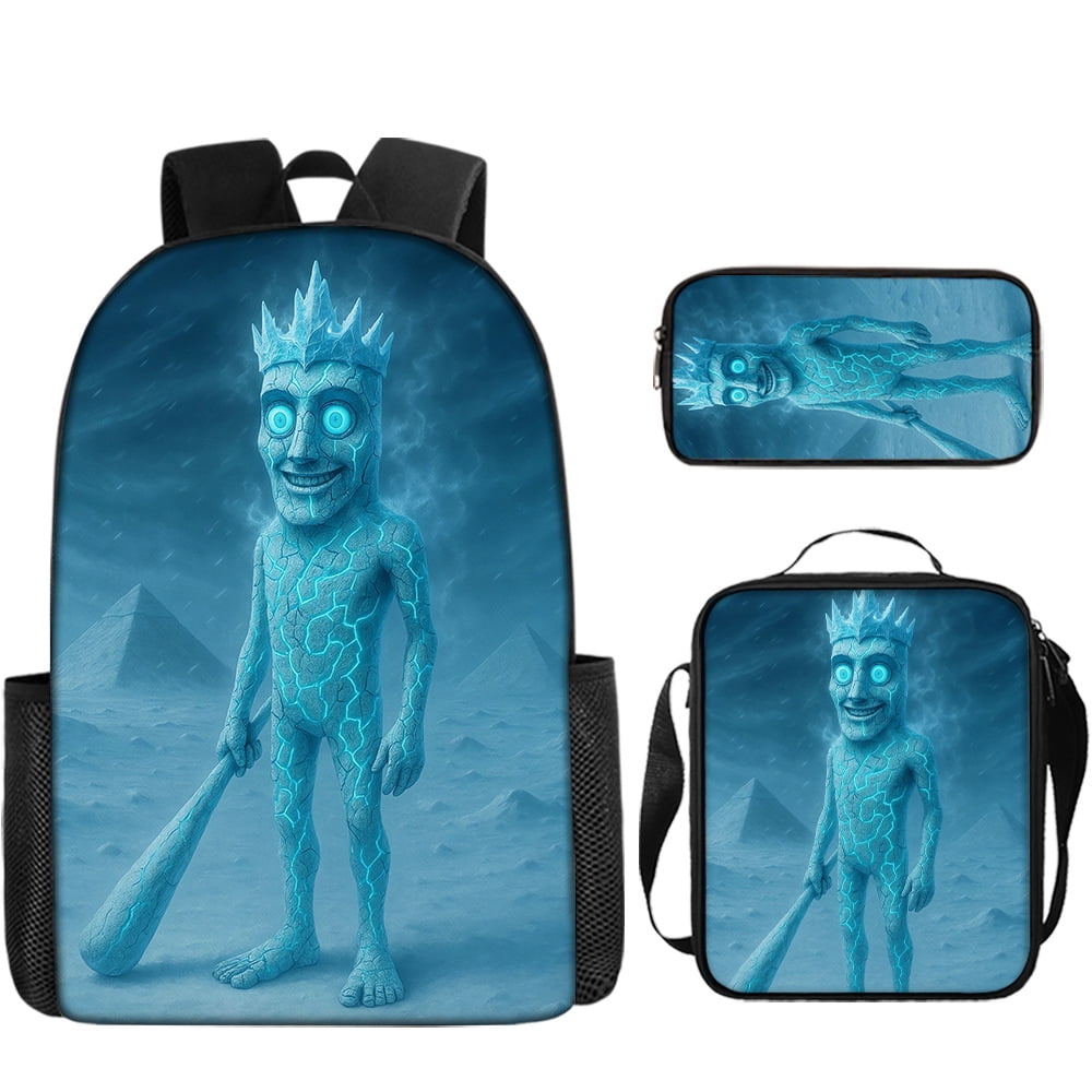 FlareFable 16.54" Italian Brainrot Design Cartoon Student Backpack Set ...