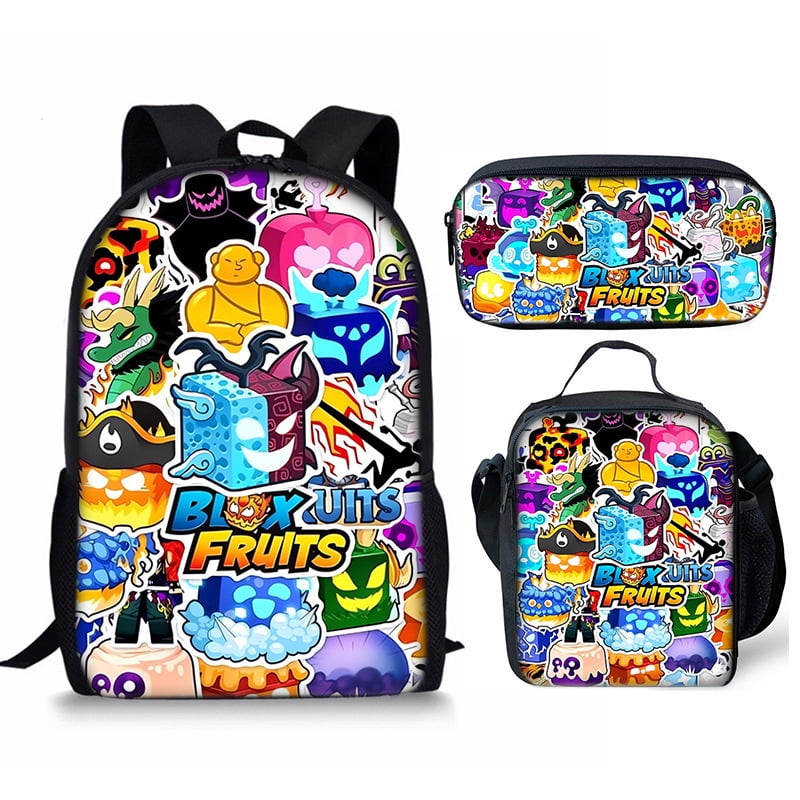 FlareFable 16.93" Game Blox Fruits Student Backpack, 1 Pcs Blox Fruits ...