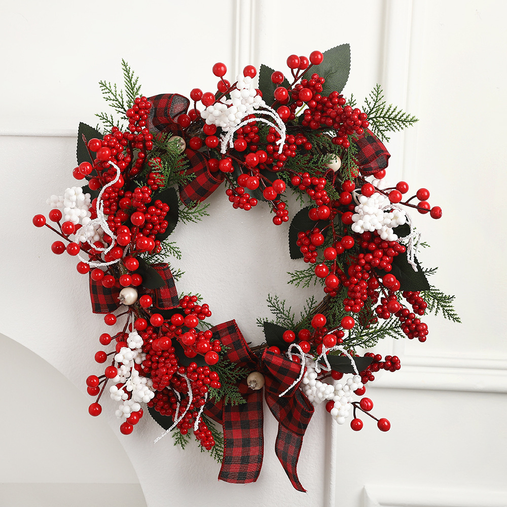 FlareFable 18" Spring Wreaths for Front Door, Boxwood Wreaths for ...