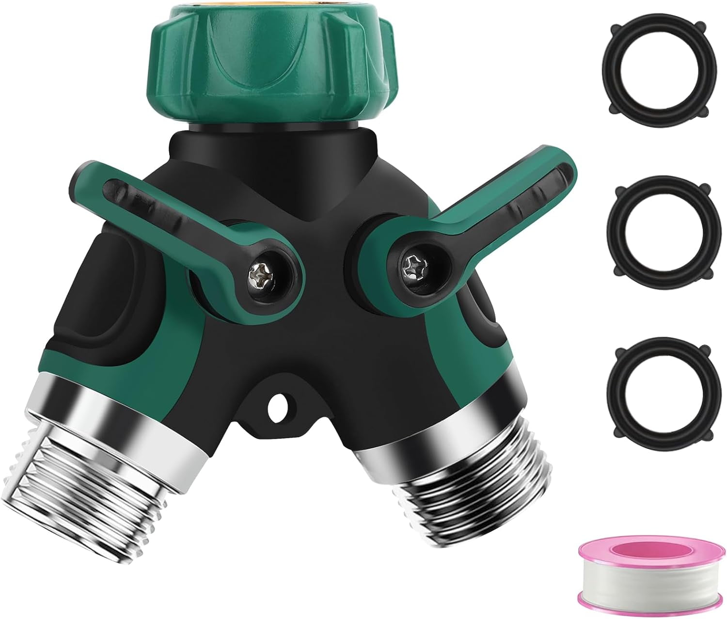FlareFable 3/4" Garden Water Hose Splitter, 2 Way Y Water Hose Splitter ...