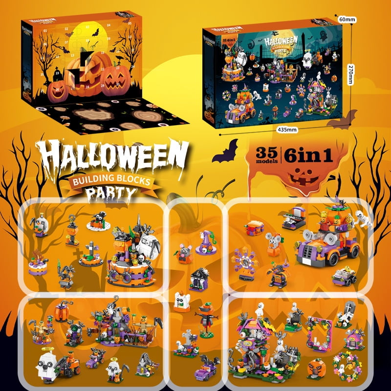 FlareFable 31-Day Halloween Pumpkin House Building Blocks Advent ...