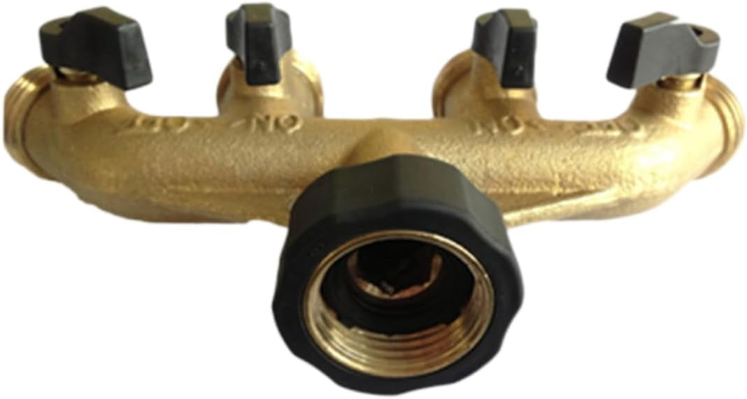 FlareFable 4-Way Brass Hose Splitter Drip, Irrigation Connector for ...