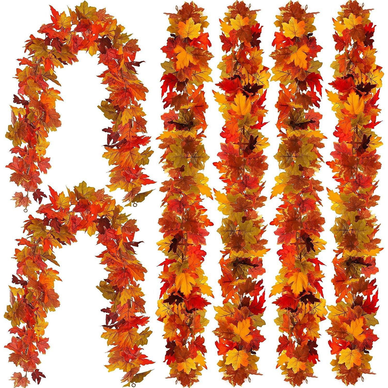 FlareFable 5.7 FT Artificial Fall Garland Hanging Vine, Realistic ...