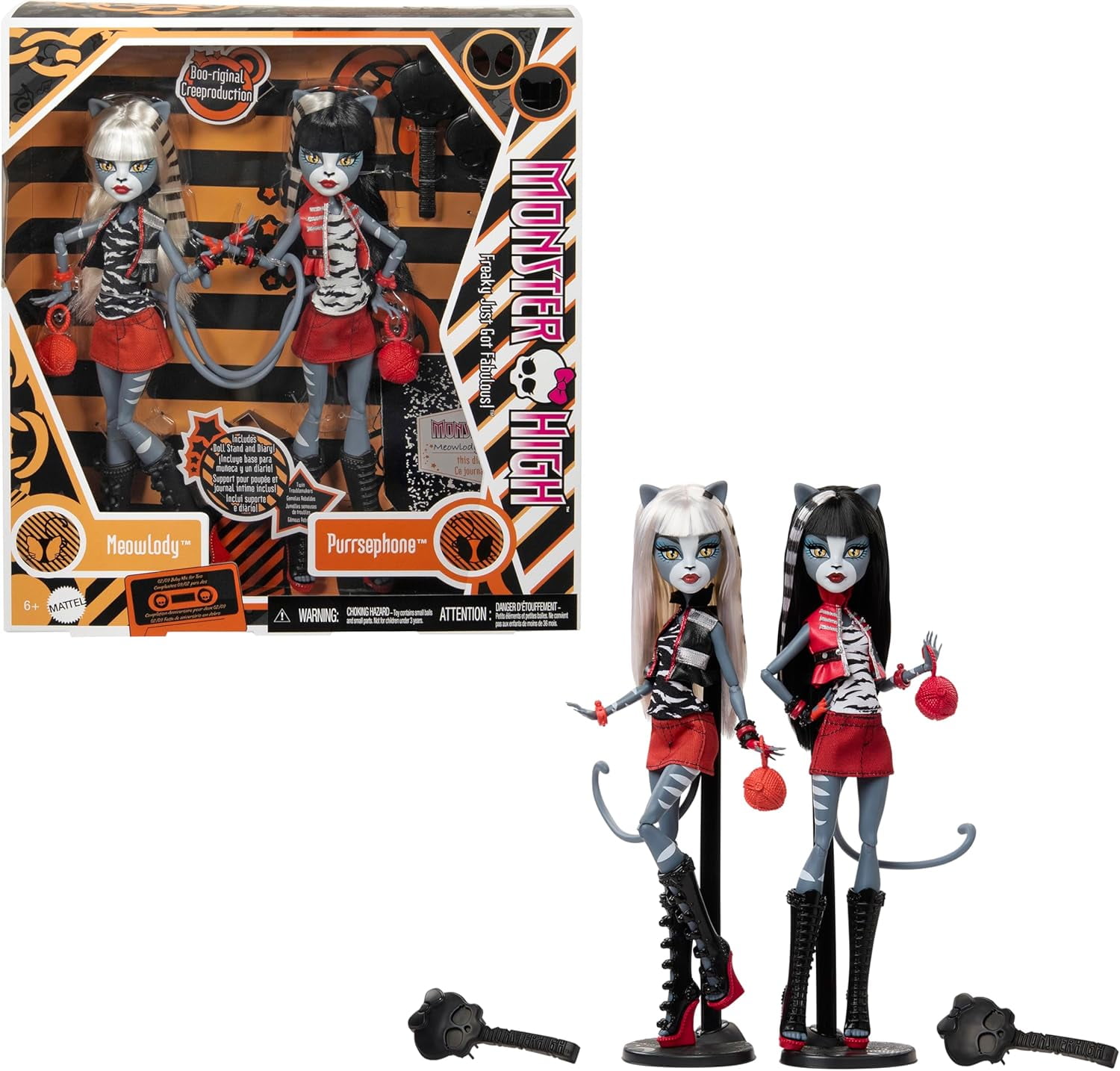 FlareFable 7.87" Werecat Twin Sisters - Meowlody & Purrsephone Action ...