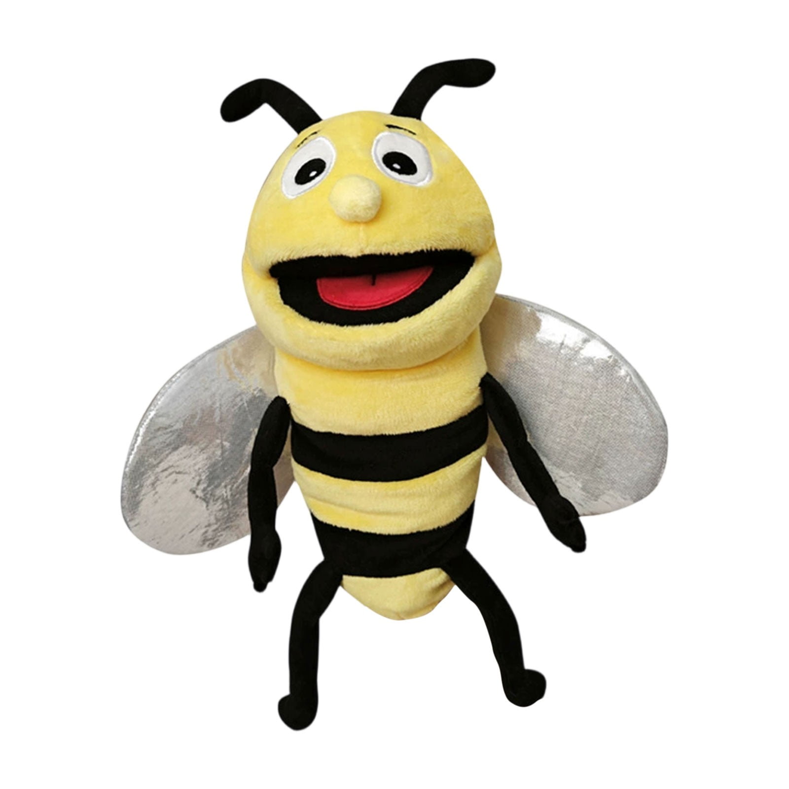 FlareFable Animal Hand Puppets Plush Toys, 9.84" Bee Puppets with Working Mouth Plushie ...