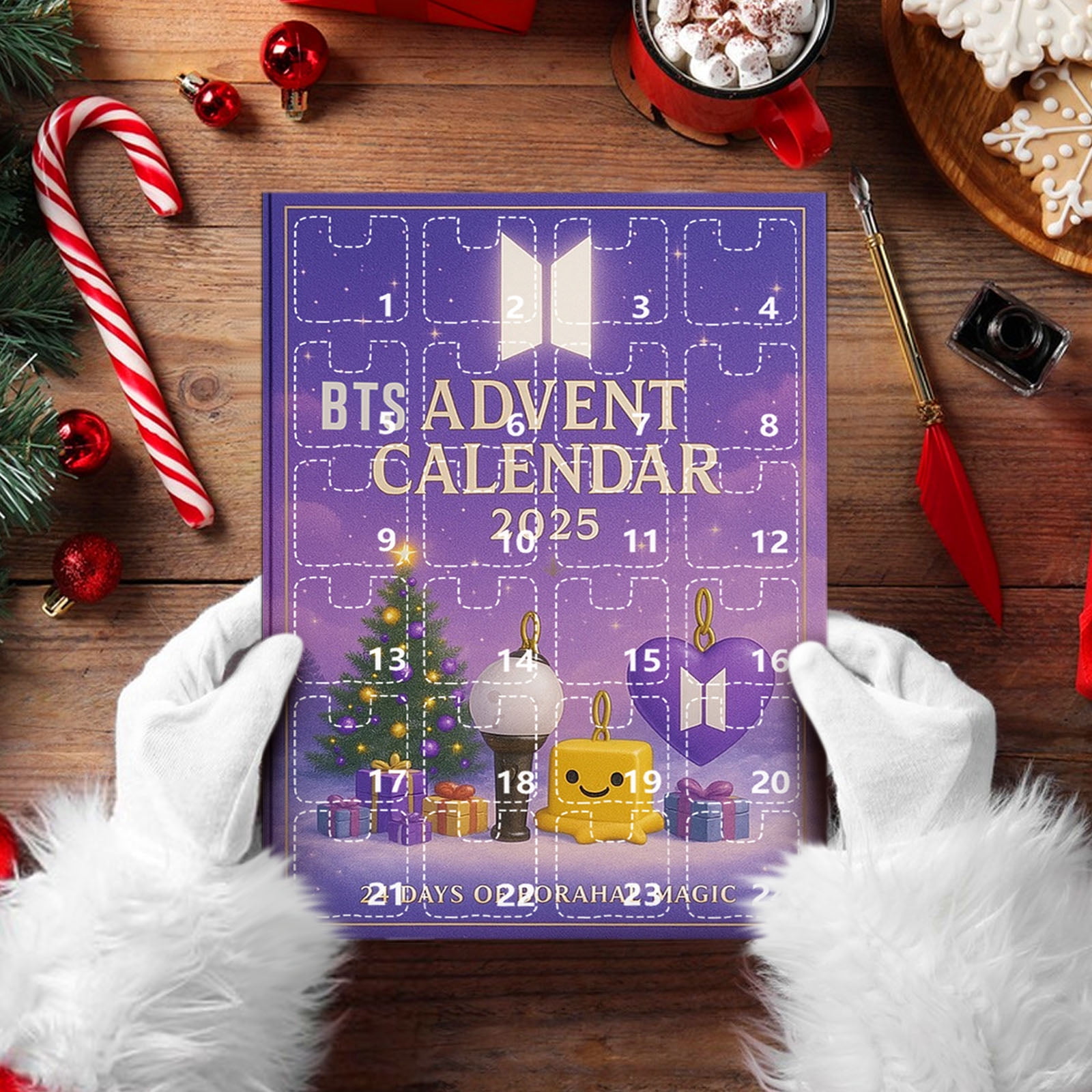 FlareFable Boy Group BTS Advent Calendar 2025 Blind Box, 24-Day BTS ...