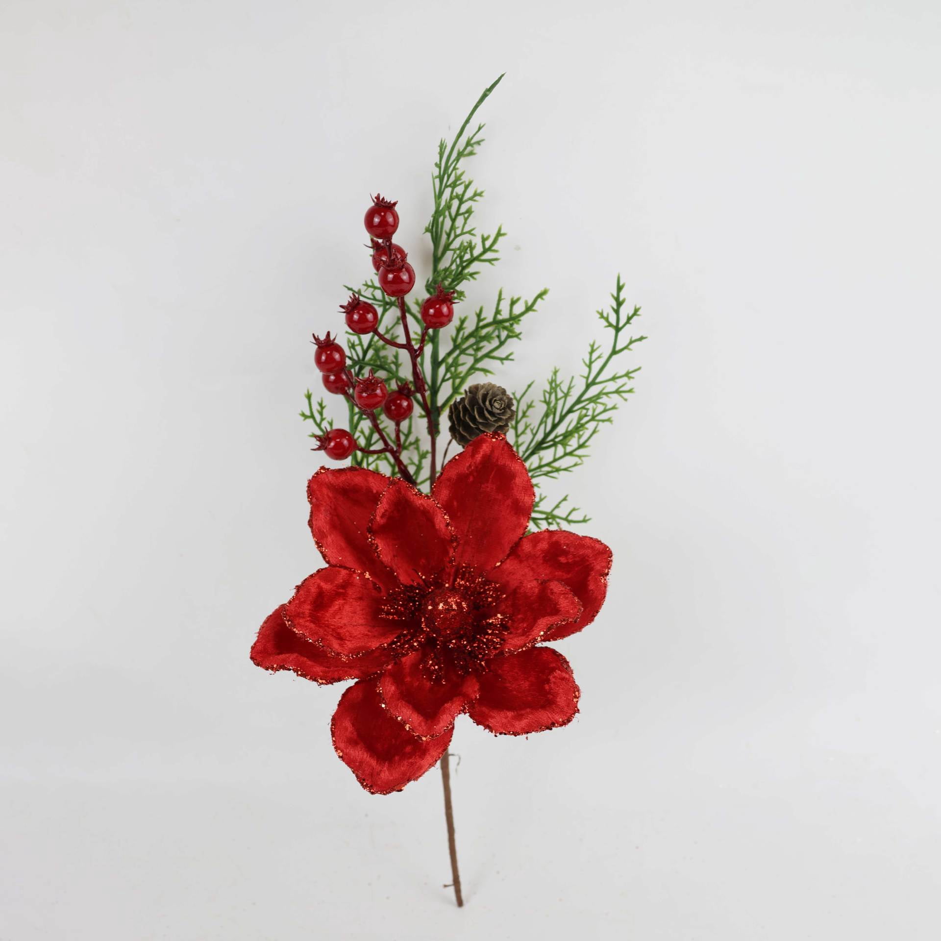 FlareFable Christmas Flower Cutting, Realistic Artificial Flowers ...