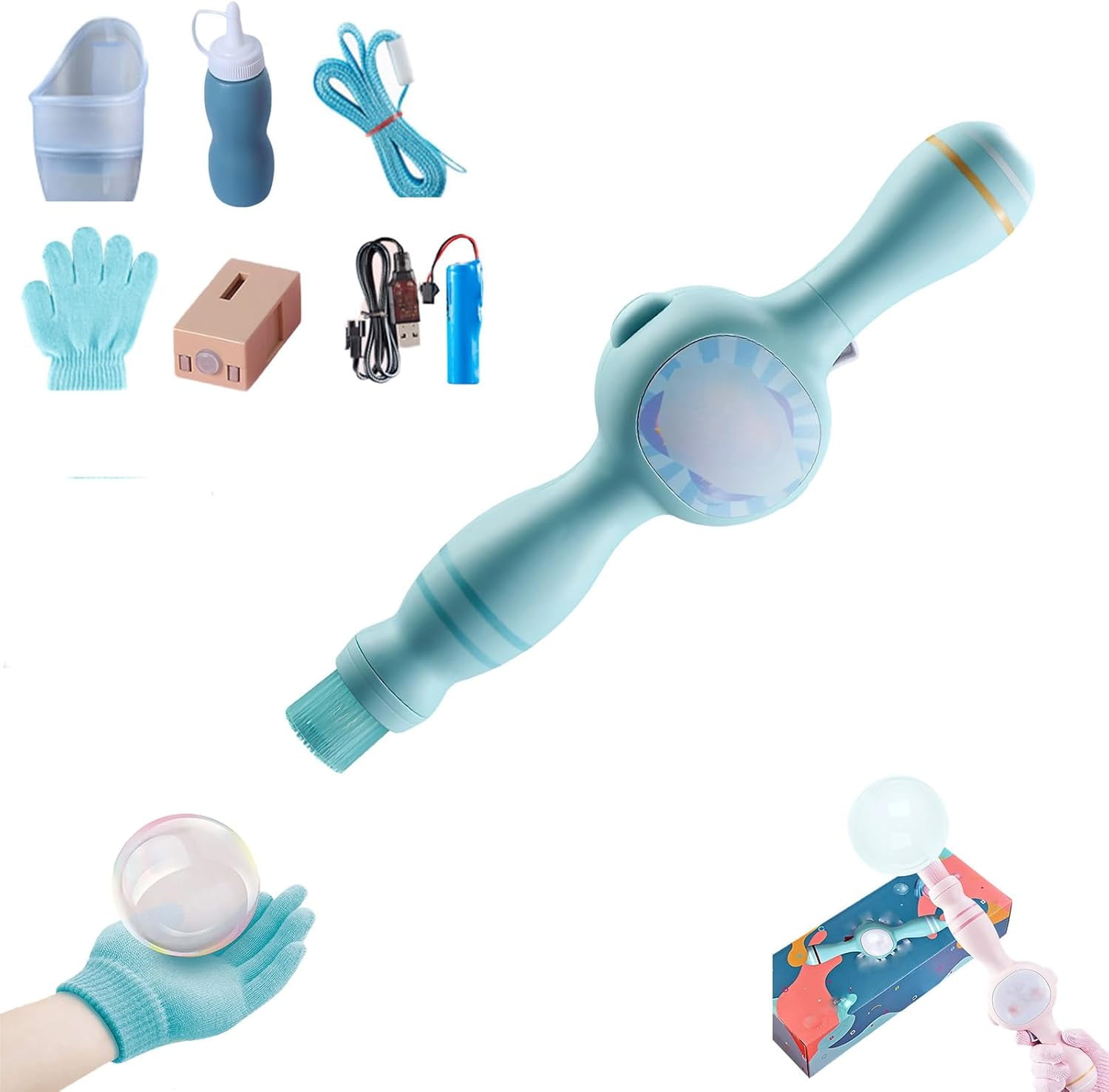 FlareFable Colorful Smoke Bubble Machine, Automatic Smoke Bubbles ...
