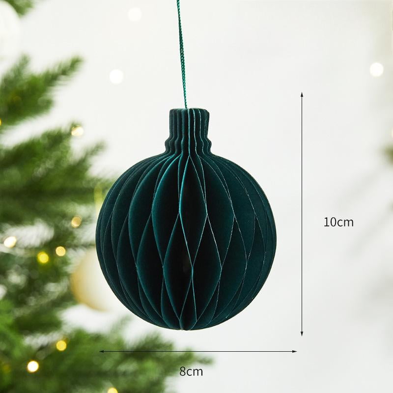 FlareFable Creative 4" 3D Honeycomb Christmas Tree Hanging Decor ...