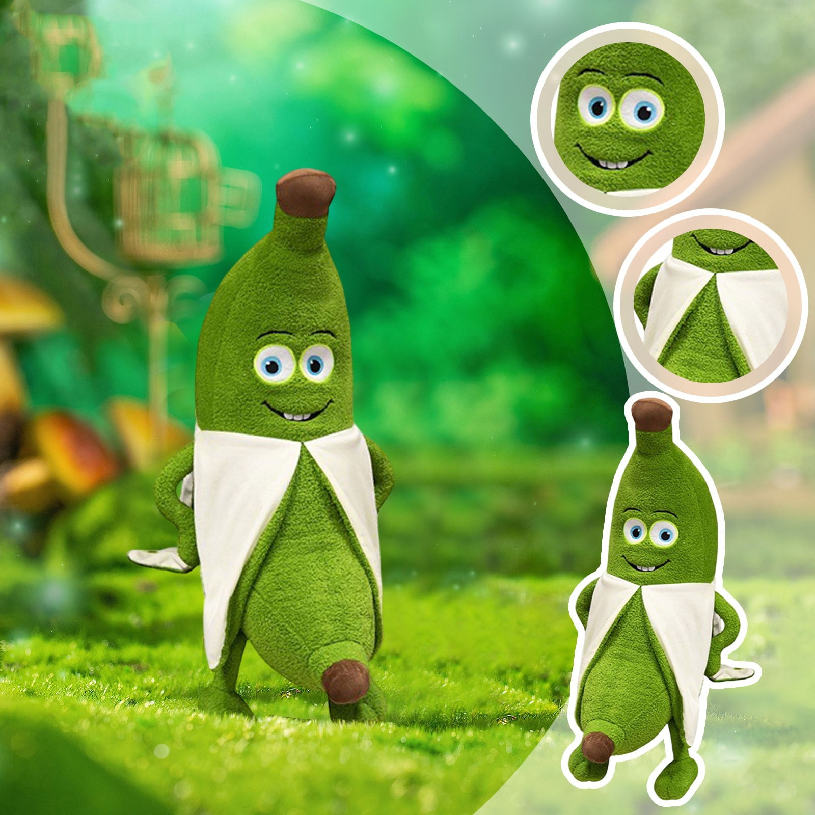 FlareFable Creative Green Banana Plush Toys, 17.72" Special Banana ...