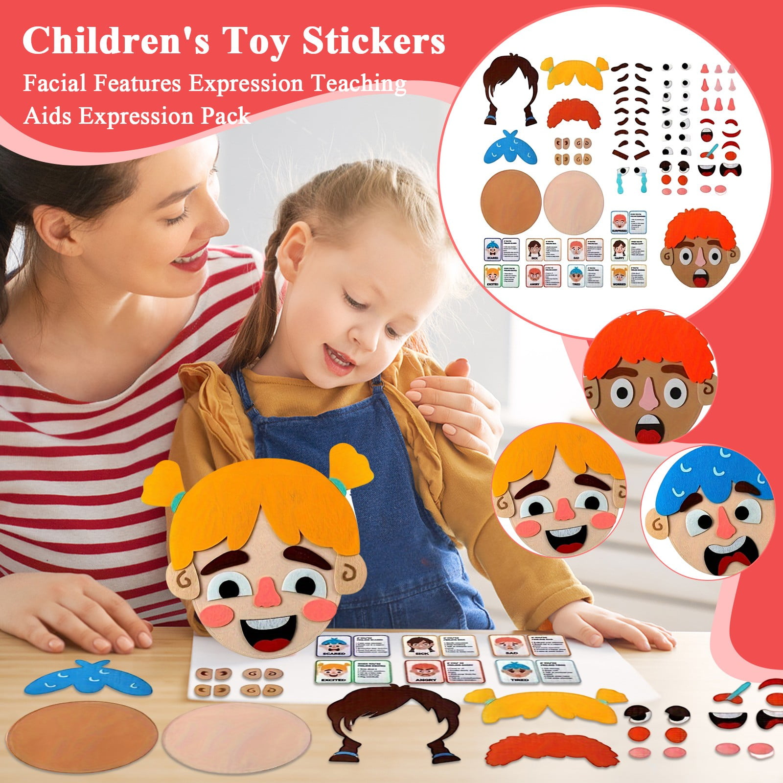 FlareFable DIY Emotion Learning Board Set, Facial Expression ...
