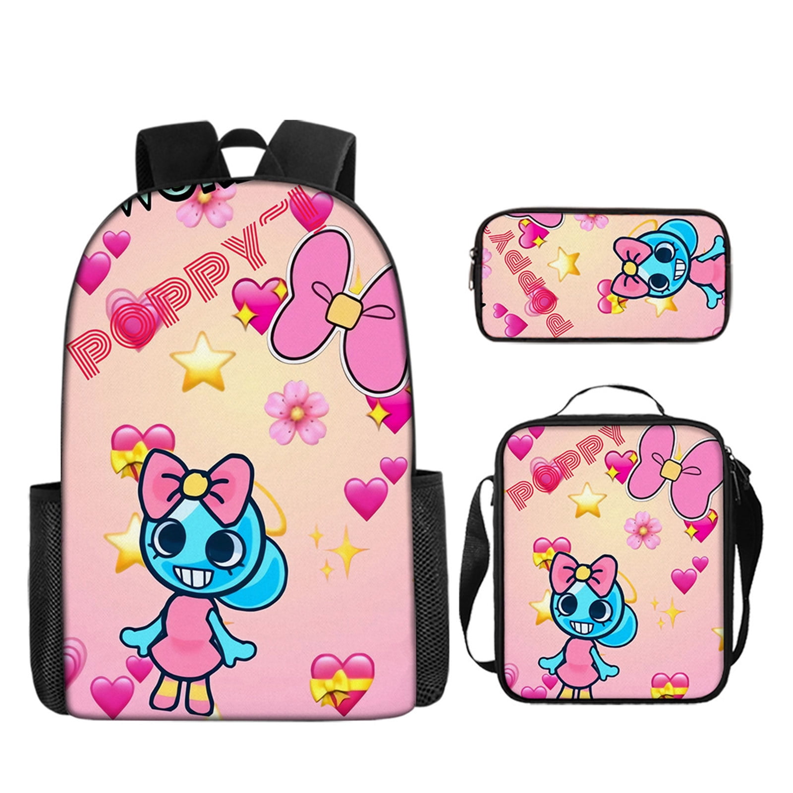 FlareFable Dandy’s World Backpack Set, Versatile 3Pcs School Bag Set ...