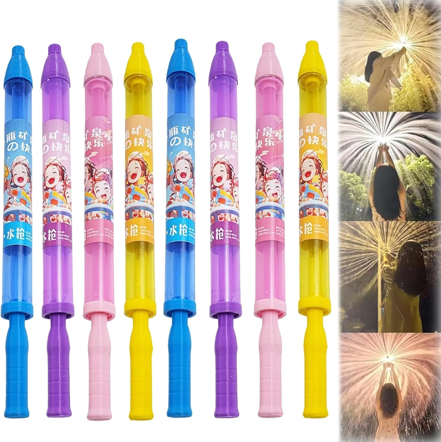 FlareFable Fireworks Water Gun Set, Fireworks-Shaped Water Spray Toys ...